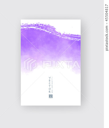 Card with vector hand drawn watercolor background. - Stock Illustration ...