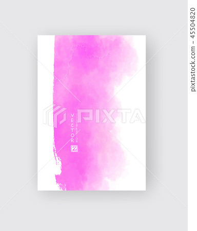 Card with vector hand drawn watercolor background. - Stock Illustration ...