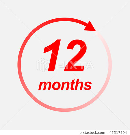 12 months vector icon - Stock Illustration [45517394] - PIXTA