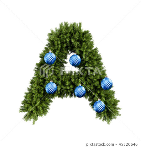 Christmas tree letter A - Stock Illustration [45520646] - PIXTA