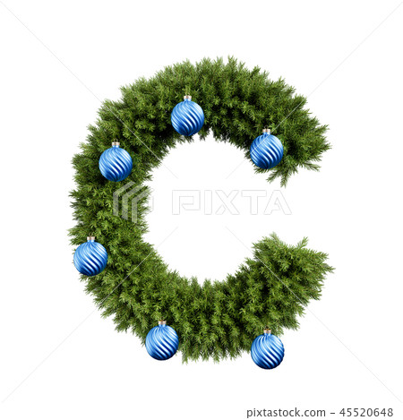 Christmas tree letter C - Stock Illustration [45520648] - PIXTA
