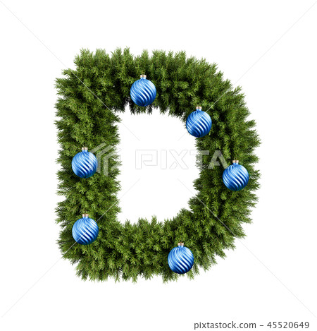 Christmas tree letter D - Stock Illustration [45520649] - PIXTA