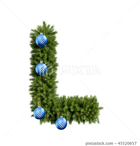 Christmas tree letter L - Stock Illustration [45520657] - PIXTA