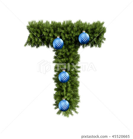 Christmas tree letter T - Stock Illustration [45520665] - PIXTA
