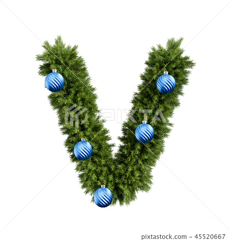 Christmas tree letter V - Stock Illustration [45520667] - PIXTA