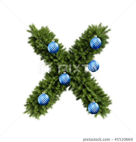 Christmas tree letter X - Stock Illustration [45520669] - PIXTA