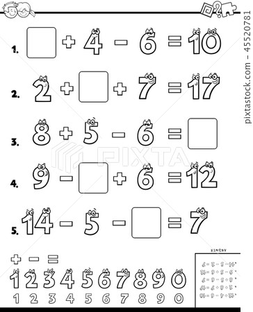 calculation educational task for children - Stock Illustration ...