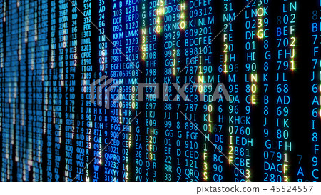 Abstract Matrix Code Blocks - Stock Illustration [45524557] - PIXTA