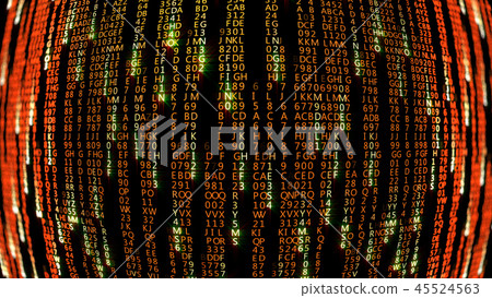 Abstract Matrix Code Blocks - Stock Illustration [45524563] - PIXTA