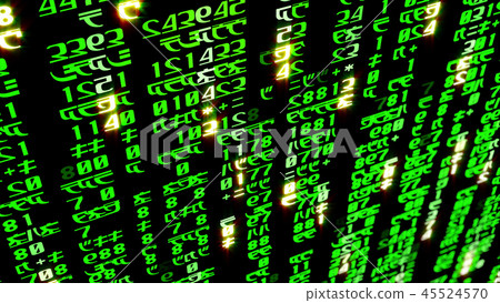 Abstract Matrix Code Blocks - Stock Illustration [45524570] - PIXTA