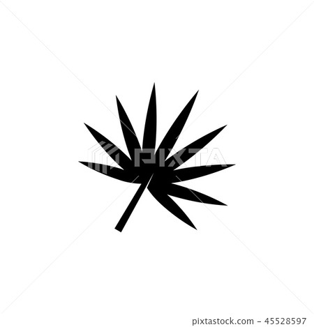 fan shaped weed cannabis leaf glyph icon - Stock Illustration [45528597 ...