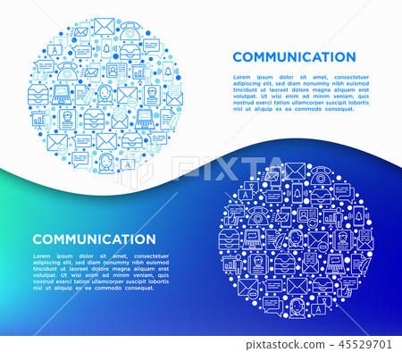 Communication concept in circle - Stock Illustration [45529701] - PIXTA
