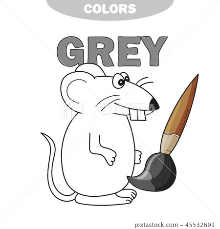 Learn The Color Gray - things that are gray... - Stock Illustration ...