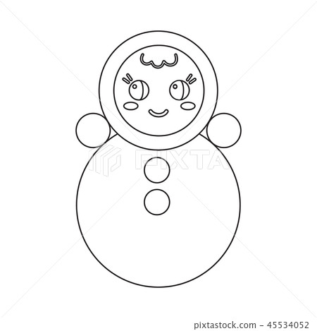Roly Poly outline icon. Illustration for web... - Stock Illustration ...