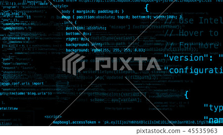 3D rendering of abstract blocks of code - Stock Illustration [45535963 ...