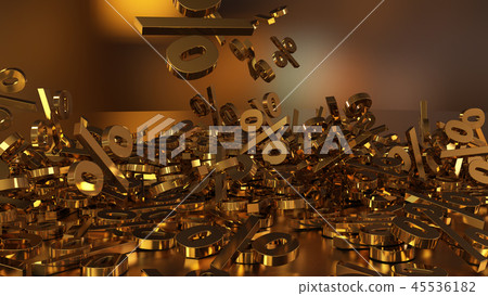 Percent signs falling into a heap - Stock Illustration [45536182] - PIXTA