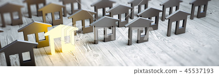Real estate concept 3d rendering - Stock Illustration [45537193] - PIXTA