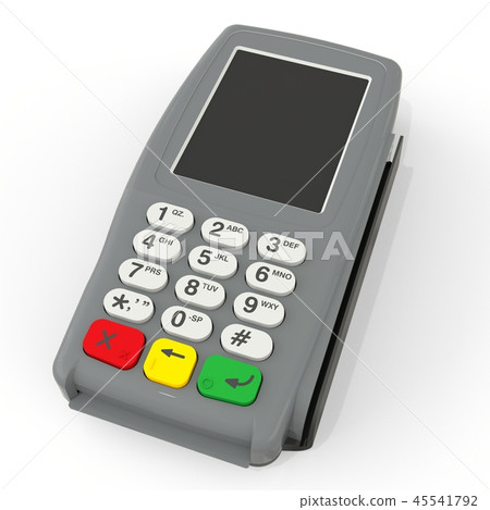 ard payment terminal. POS terminal isolated on... - Stock Illustration ...
