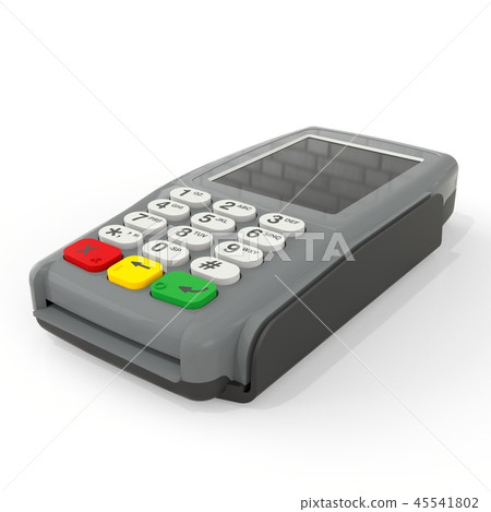ard payment terminal. POS terminal isolated on... - Stock Illustration ...