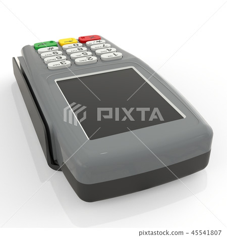 ard payment terminal. POS terminal isolated on...-插圖素材 [45541807] - PIXTA圖庫