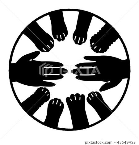 Animal and human collaboration design - Stock Illustration [45549452 ...