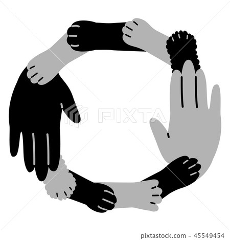 Animal and human collaboration design - Stock Illustration [45549454 ...