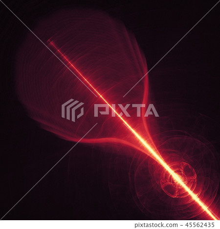 glowing red curved lines over dark Abstract... - Stock Illustration ...