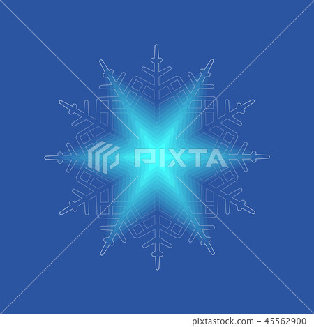 Christmas bright, gentle snowflake with shine... - Stock Illustration ...