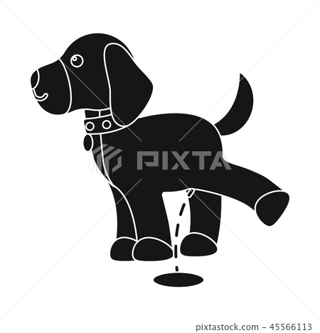 Pissing dog vector icon in black style for web-插圖素材 [45566113] - PIXTA圖庫