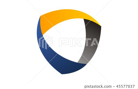 Dynamic Shield Logo Design Template Vector - Stock Illustration ...