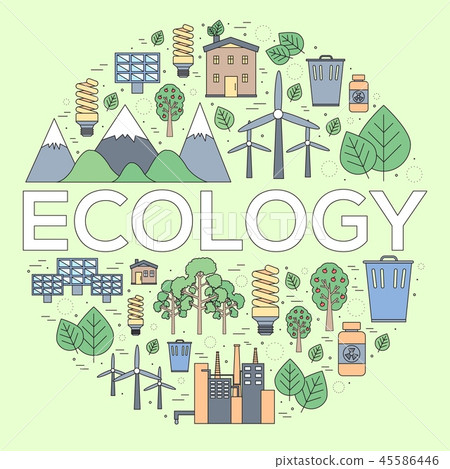 Ecology circle infographics template concept.... - Stock Illustration ...
