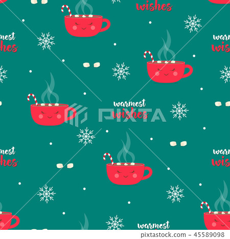 christmas coffee pattern - Stock Illustration [45589098] - PIXTA