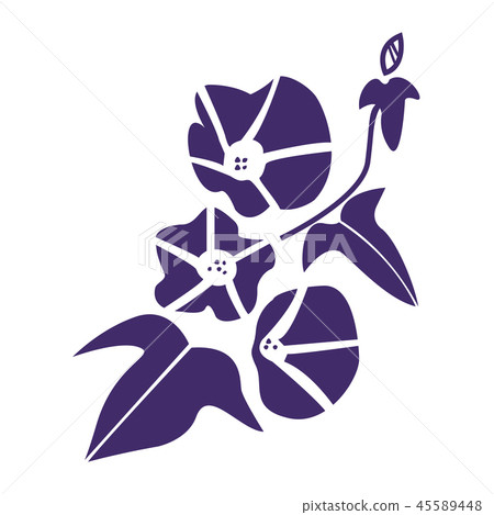 Asagao Silhouette - Stock Illustration [45589448] - PIXTA