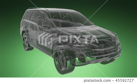 Transparent Car Rotate-插圖素材 [45592727] - PIXTA圖庫