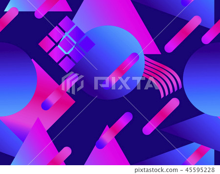 Memphis seamless pattern. Asymmetrical geometric - Stock Illustration ...