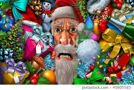 Frustrated Santa Claus-插圖素材 [45605583] - PIXTA圖庫