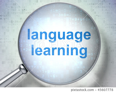 Learning concept: Language Learning with... - Stock Illustration ...