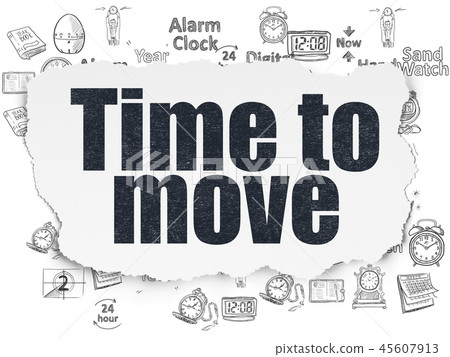 Time concept: Time to Move on Torn Paper... - Stock Illustration ...