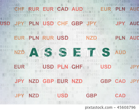 Money concept: Assets on Digital Data Paper... - Stock Illustration ...