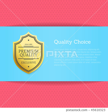 Quality Choice Golden Label Vector Illustration - Stock Illustration ...