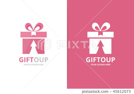 Vector gift and arrow up logo combination.... - Stock Illustration ...