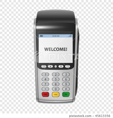 Vector Realistic Silver 3d Payment Machine. POS... - Stock Illustration ...