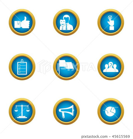 Hypocrite icons set, flat style - Stock Illustration [45615569] - PIXTA