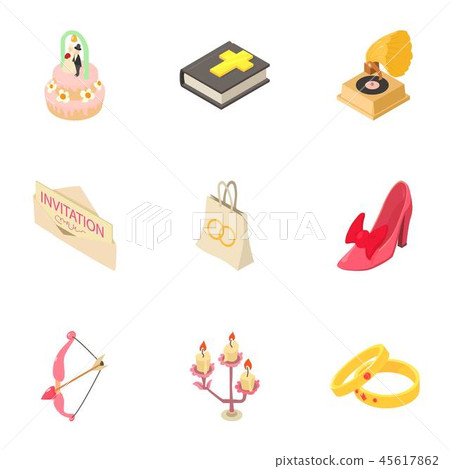 Partiality icons set, isometric style - Stock Illustration [45617862 ...