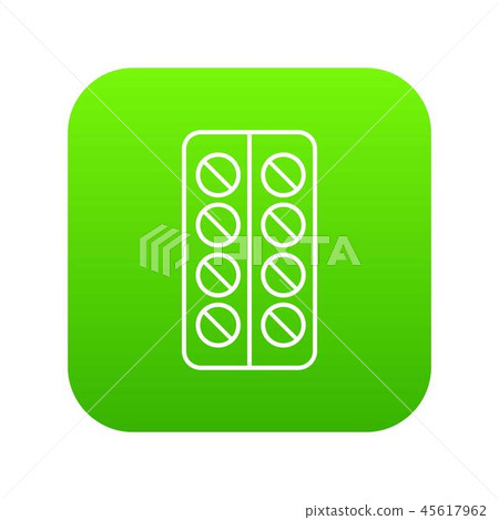 Pill box icon green vector - Stock Illustration [45617962] - PIXTA