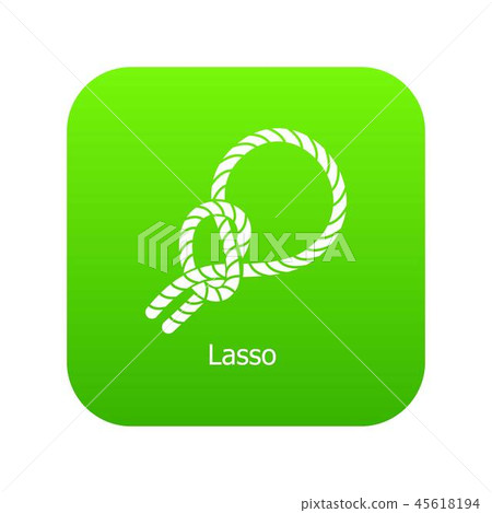 Lasso icon green vector - Stock Illustration [45618194] - PIXTA