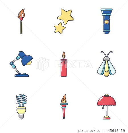 Radiance icons set, cartoon style - Stock Illustration [45618459] - PIXTA