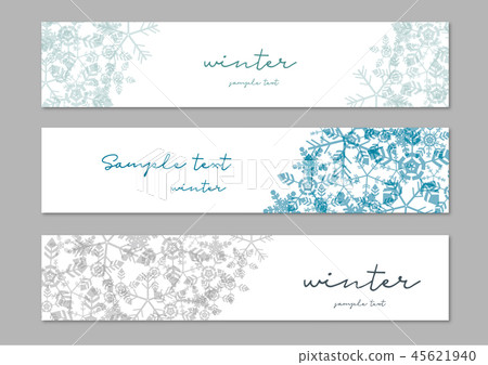 Winter banner set - Stock Illustration [45621940] - PIXTA