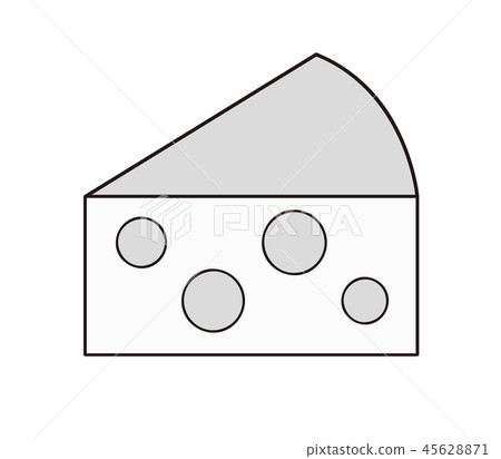 Cheese monochrome grayscale - Stock Illustration [45628871] - PIXTA