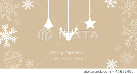 christmas greeting card with snowflake border... - Stock Illustration ...